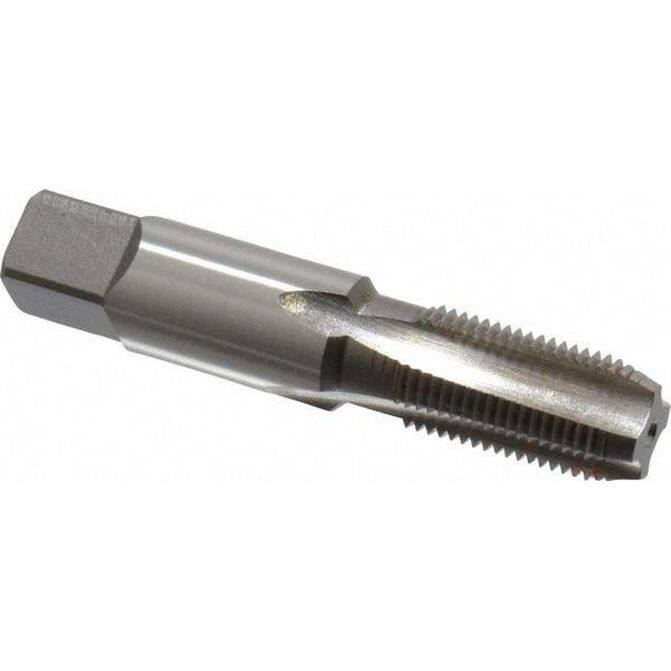 Standard Pipe Tap: 1/8-27, NPS, 4 Flutes, High Speed Steel, Bright/U ...
