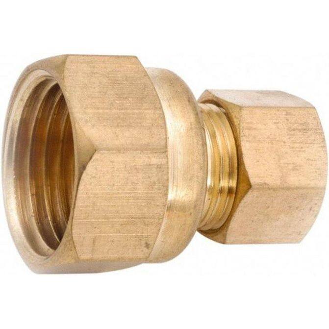 Compression Tube Connector: 3/4" Thread, Compression x FNPT Lead Fre ...