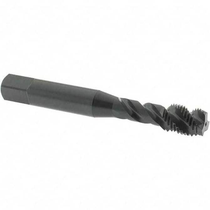 Spiral Flute Tap: 3/8-24 UNF, 3 Flutes, Modified Bottoming, Vanadium ...