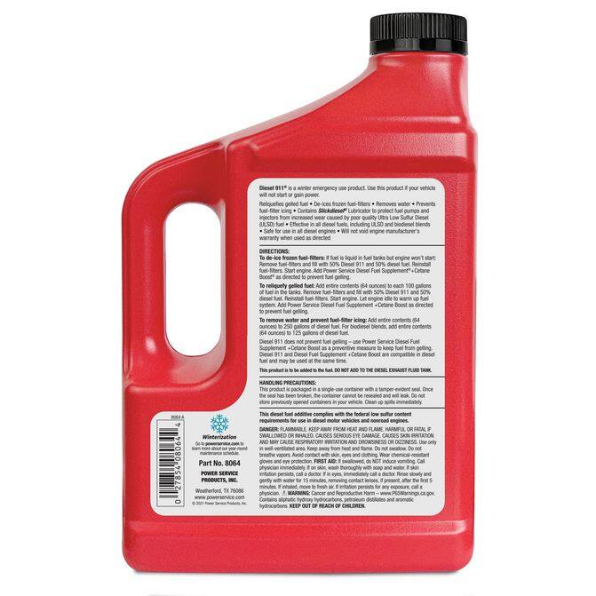 Power Service Diesel 9-1-1 Fuel Additive 64 oz. 806406 | FleetPride