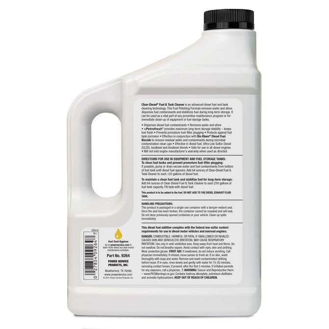 Power Service Clear-Diesel Fuel & Tank Cleaner 64-Ounce 926406 | FleetPride