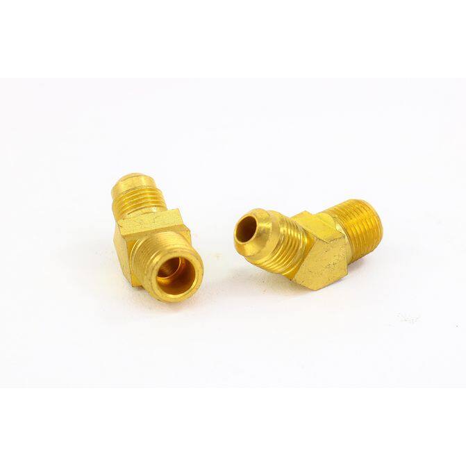 Power Products 3/8" x 3/8" Male 45° Brass Flared Elbow Tube Fitting ...