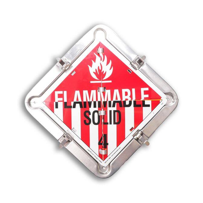 LabelMaster 13.5" x 13.5" 17-Legend Aluminum Flip Split Frame Placard ...