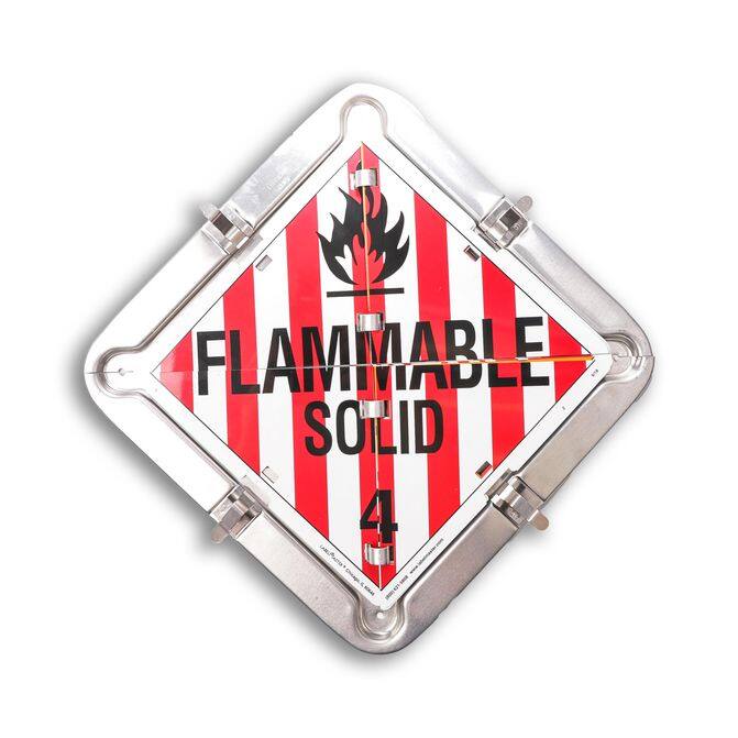 LabelMaster 13.5" x 13.5" 17-Legend Aluminum Flip Split Frame Placard ...