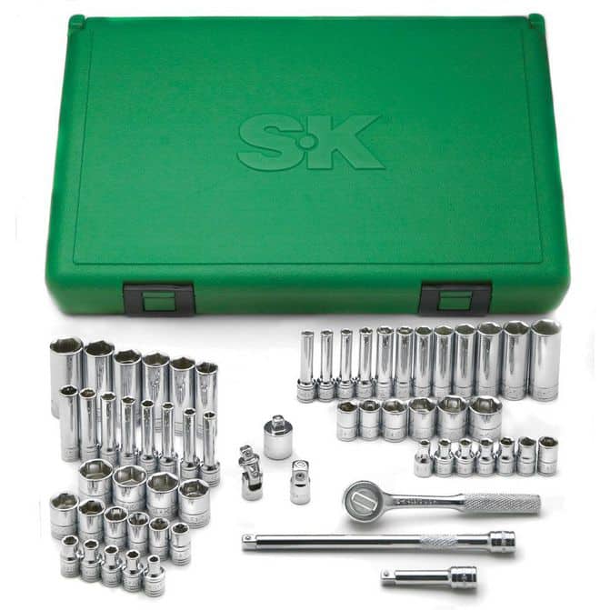 SK 3 8 Drive 6 Point Standard and Deep SAE Metric Socket Set 49 Pieces SKT94549 FleetPride