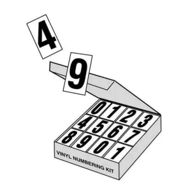 LABELMASTER 3-1/2" Number Kit, Black Ink on Clear Vinyl VN50R | FleetPride