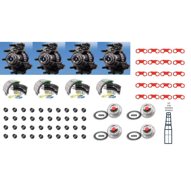 FLEETPRIDE Wheel End Rebuild Kit w/ Webb UltraSet® Hubs and OTR Brakes ...
