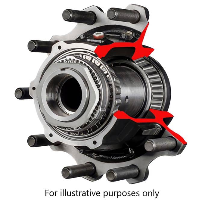 Webb UltraSet 2303 Hub Assembly - Trailer Parallel Spindle (P), Long ...